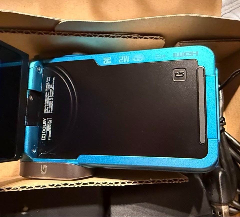 Sony HDR-GW77V Handycam Blue HD Video Camera Recorder Tested Working | eBay