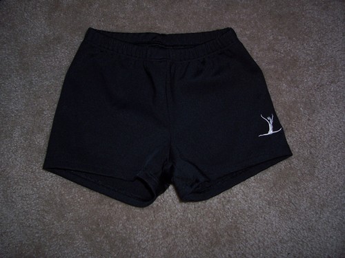 Girls TUMBLEWEAR Black Dance Tumbling Gymnastics Shorts Size 2XS | eBay