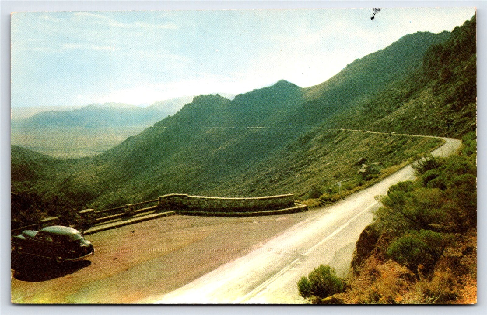 AZ Yarnell, Yarnell Hill View of Desert from US Hwy 89, Old Car, Chrome ...