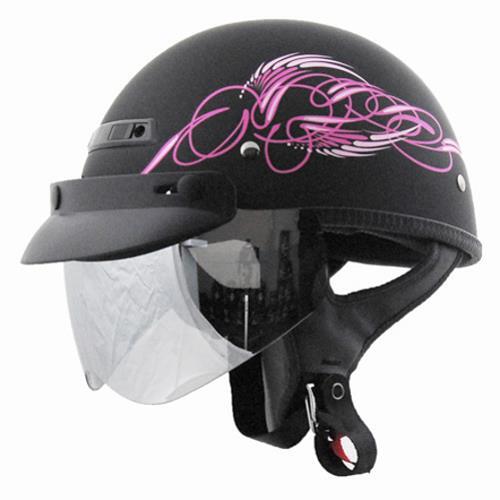 Echo 3 Snap Shorty Universal Helmet Shield Adjustable Snaps Open Face ...
