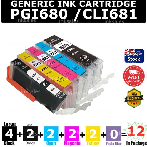 12x PGI680 CLI681 XXL Ink For Canon TR7560 TR7660 TR8660 TS6160 TS6360 ...