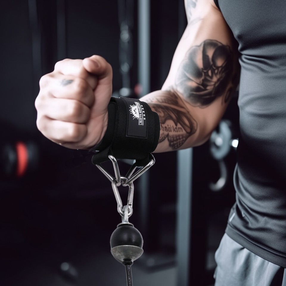 Adjustable Wrist Cuffs Neoprene Padded Straps for Cable Machines ...