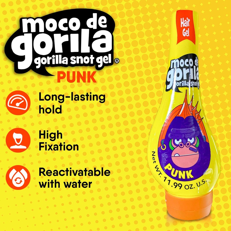 Rock Bold Styles with Moco de Gorilla Punk Hair Gel for Ultimate shine ...