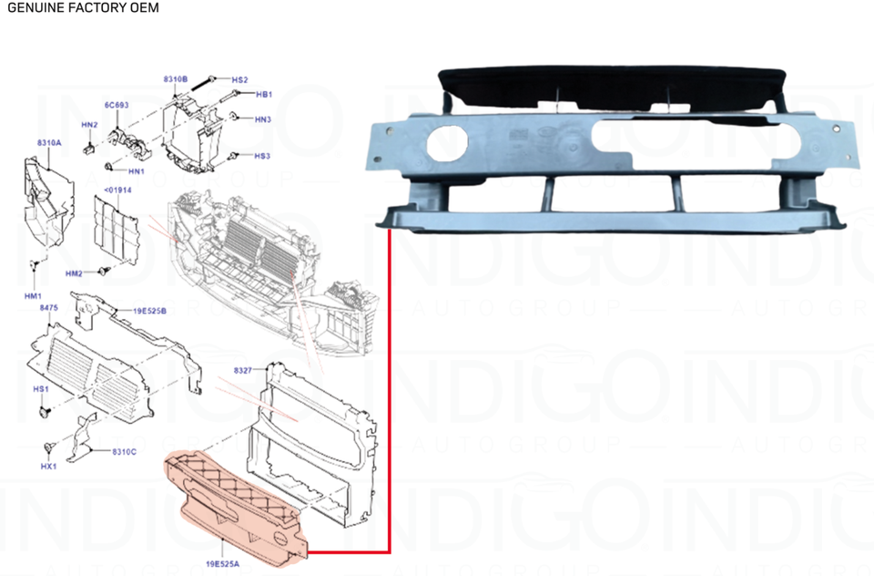2013-2021 RANGE ROVER L405 Genuine Land Rover Lower Deflector LR098001 ...