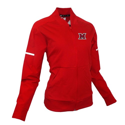 Miami RedHawks NCAA Adidas Women's 2018 Sideline Red Squad Bomber ...