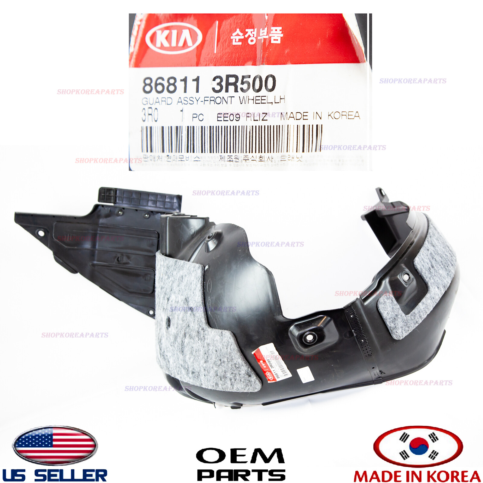 Genuine Fender Liner Front LEFT Driver Side OEM KIA CADENZA 2014-2016 ...