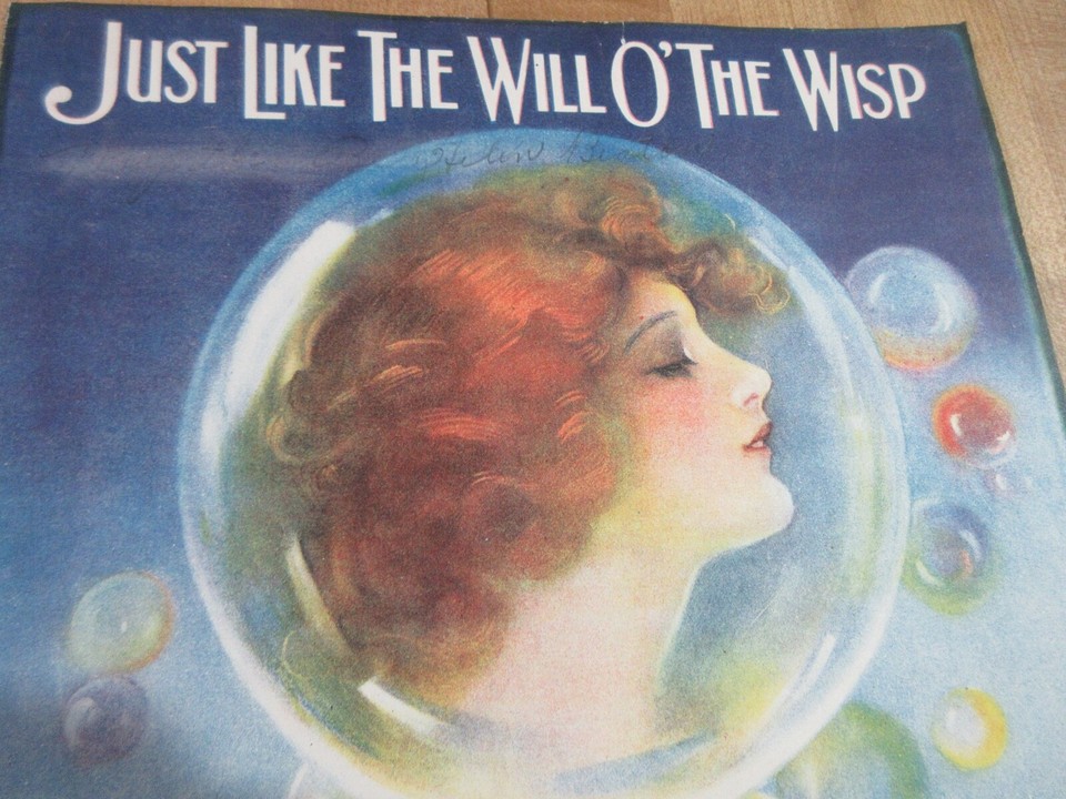 Sheet Music 1919 Just Like The Will O The Wisp. (b) | eBay