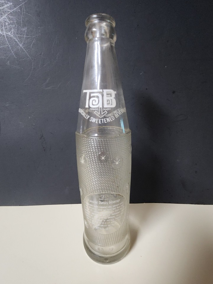 Vintage Tab Coca Cola Company Glass Bottle White Lettering 10 oz . | eBay