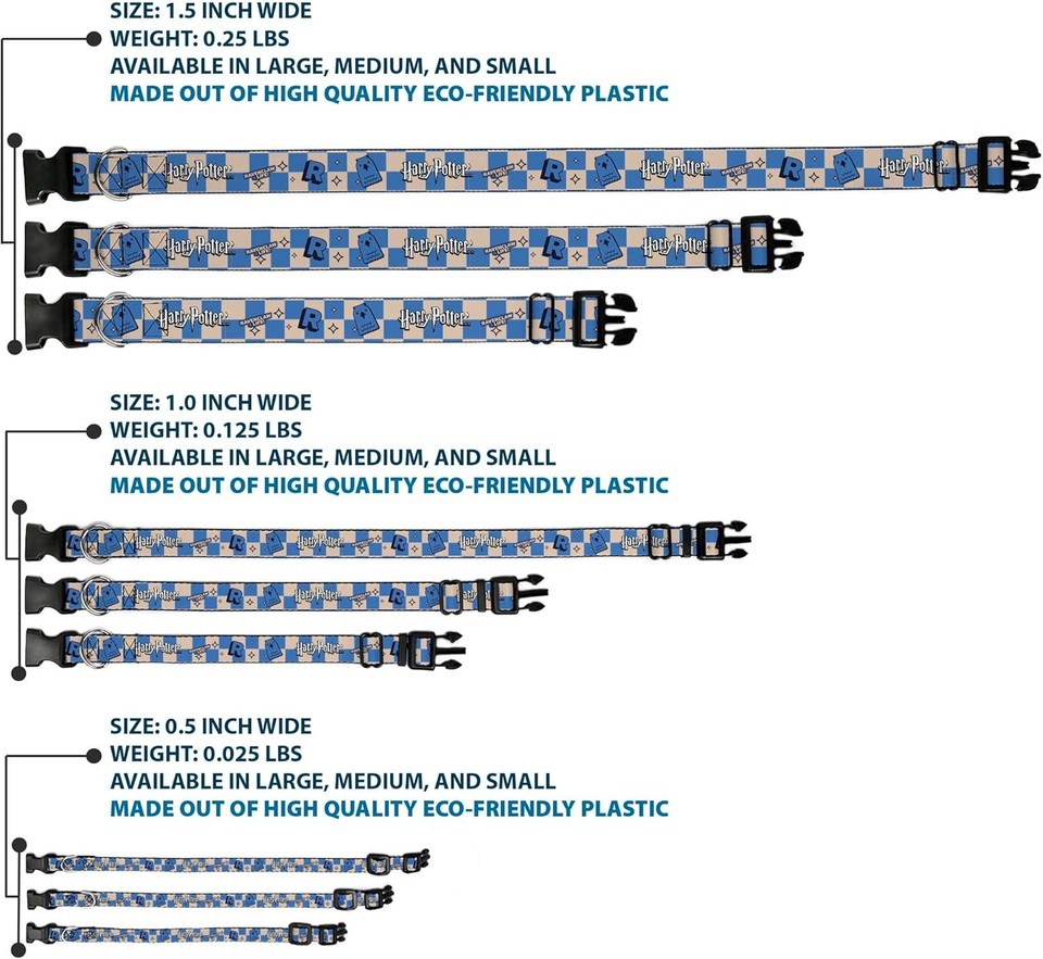 The Wizarding World of Harry Potter Pet Collar, Dog Collar Plastic ...