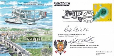 1999 BLACKBURN PERTH COVER SIGNED BY BILL REID VC & A F SMITH LTD | eBay UK