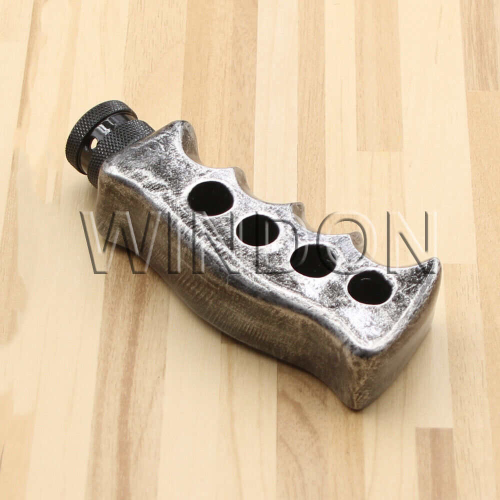 HQ Gray Gun Pistol Handle Grip Manual Car Gear Shift Knob Shifter Resin ...