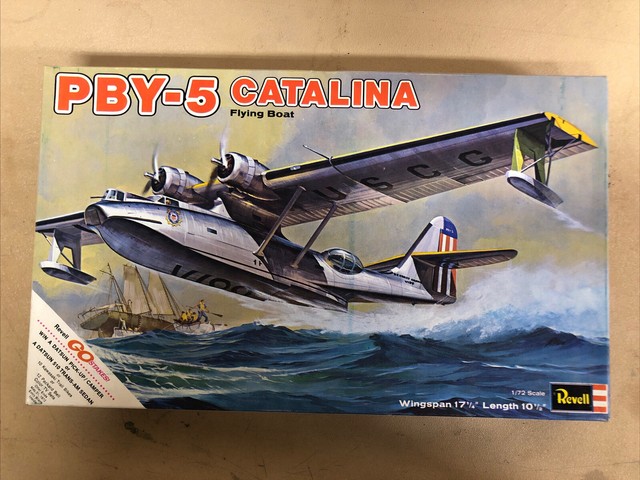 Revell H-277 250 Pby-5 Catalina Flying Boat 1/72 Scale Model Kit 1971 ...