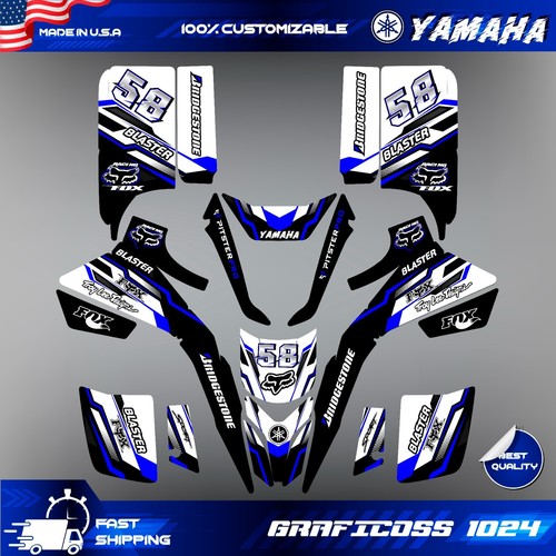 Yamaha Blaster Yfs 200 Yfs200 Decals Graphics Stickers Full Kit Atv ...