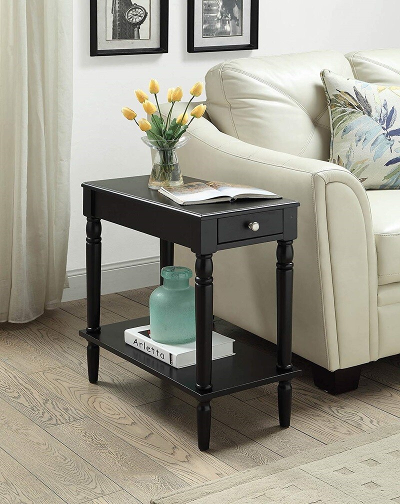 NEW Small Chair Side End Table Narrow Living Room Wood Accent Sofa ...