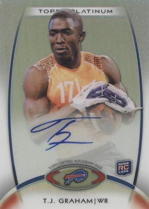 2012 Topps Platinum - Rookie T.J. Graham #154 Refractor Autographs (AU ...