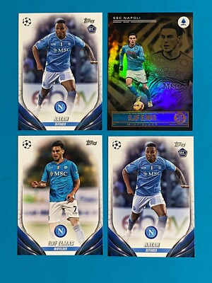 Napoli Soccer Card Lot 2022 2023-24 Topps Panini Elmas Refractor Natan ...
