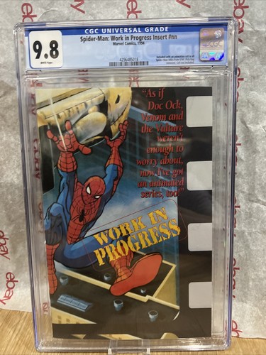Spider-Man: Work in Progress Insert #nn CGC 9.8 Poly Bag Removed New ...