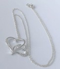 Avon Sterling Silver 925 RJ SIGNED Hearts Intertwined Necklace Pendant ...