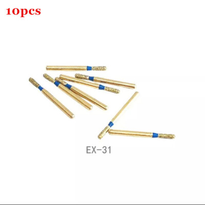 10pcs Dental Diamond Burs Dental Preparation bur Cavity FG endo burs EX ...
