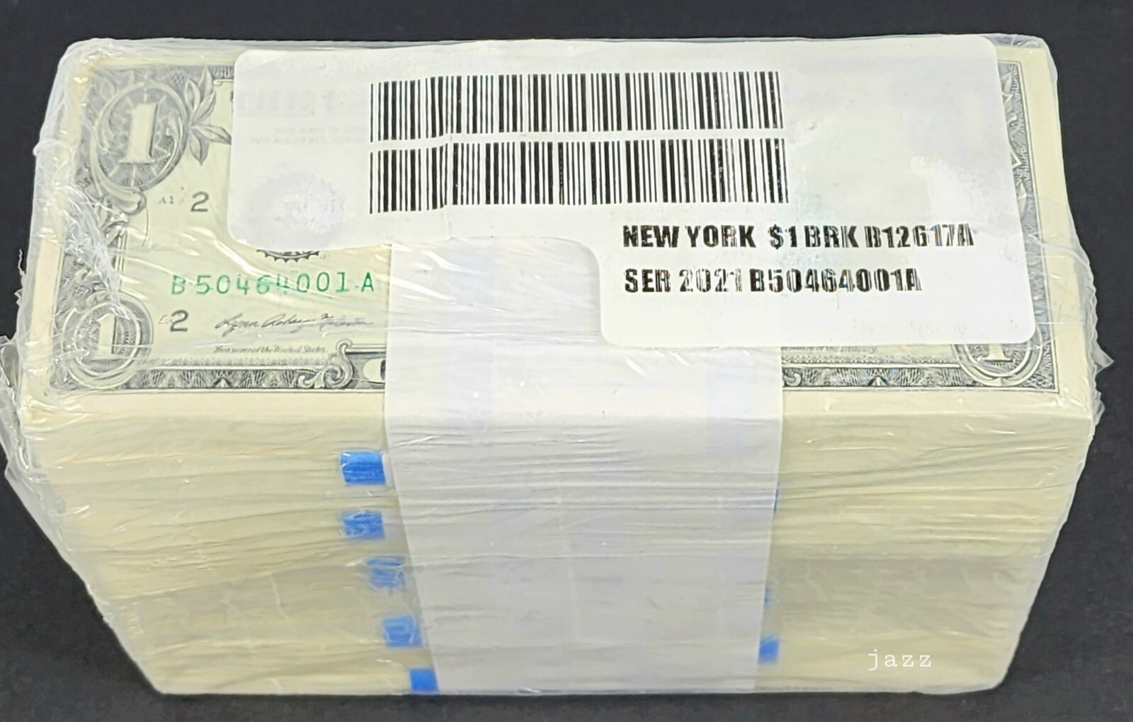 FULL STRAP 2021 USA BILLS $1x100 LEGAL TENDER "B" NEW YORK UNC FROM BEP ...