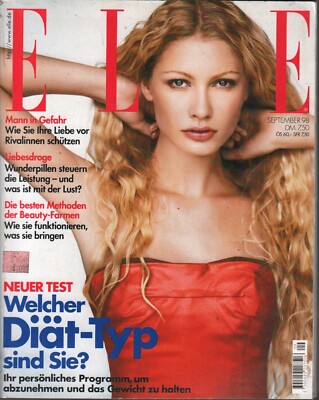 Elle German Fashion Magazine September 1998 Kirsty Hume 091820ame | eBay