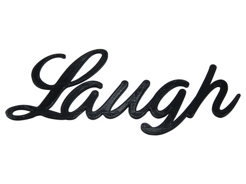 Laugh Word Art Sign Home Kitchen Decor Wall Hanging Cursive Script ...