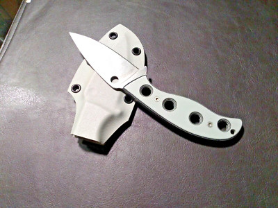 Spyderco Mule team Custom handle Scales and Sheath kit "Battleship ...