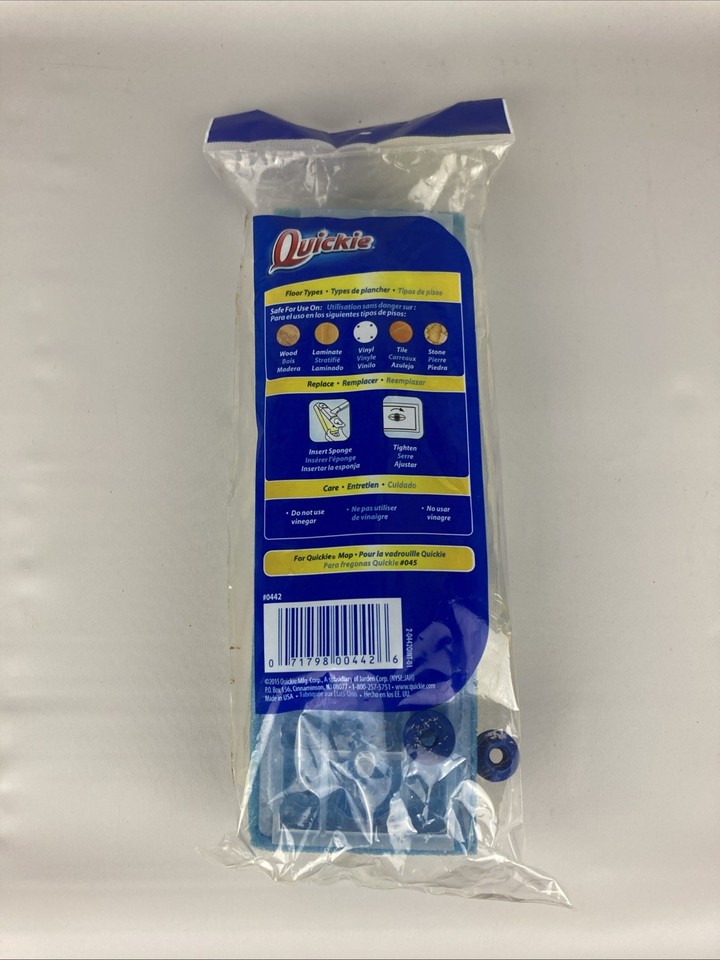 Quickie Clean Squeeze Automatic Sponge Mop Refill Type S - For #045 ...