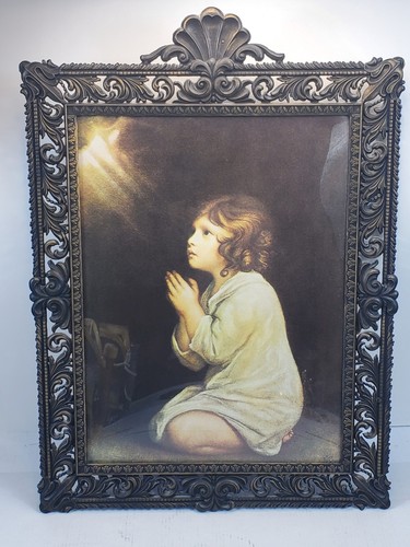 Atq Ornate Brass Framed Convex Bubble Glass The Infant Samuel Italy ...