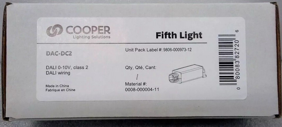 Cooper Fifth Light Digital to Analog Converter FLT-DAC-DALI-DC2 Class 2 ...