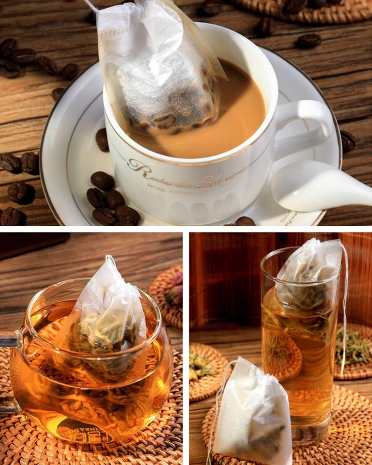 200-Pack Disposable Tea Bags for Loose Leaf Tea with Free Tea Spoon ...
