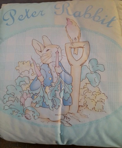 Vintage Peter Rabbit Baby Blanket Crib Comforter Green & Cream New ...