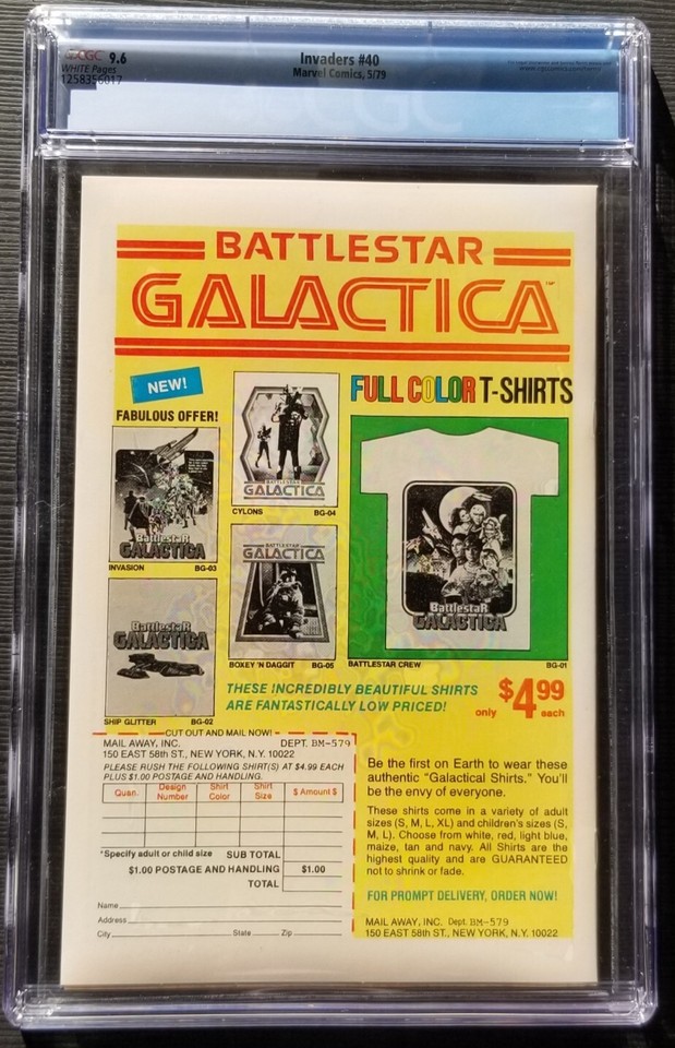 Invaders 40 CGC 9.6 Great Bronze Age Dave Cockrum cover Baron Blood | eBay