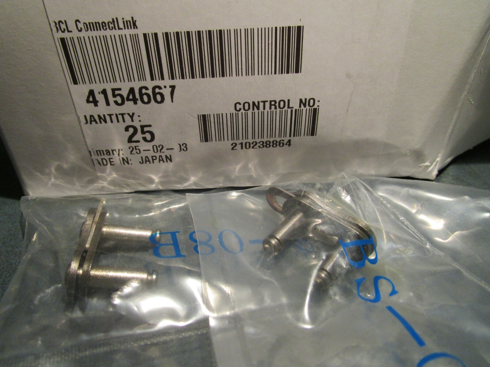 (25) #08B Single Strand 1/2" Pitch Steel Spring Clip Connecting Link | eBay