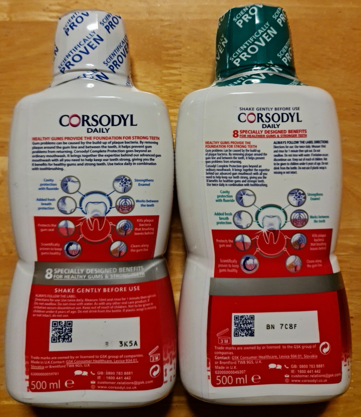 Corsodyl Extra Fresh+Mild Mint Complete Protection Daily Mouthwash Gum ...