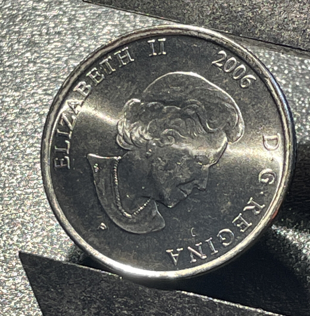 2006 P Canada Breast Cancer Awareness 25c Quarter Colorized Pink Ribbon ...