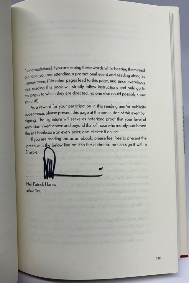 Neil Patrick Harris Choose Your Own Autobiography / Signed 1st Edition ...