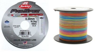 Berkley Pro Spec 5x10 Color Metered Braid 1800m Spool 30lb (16.3kg)0 ...