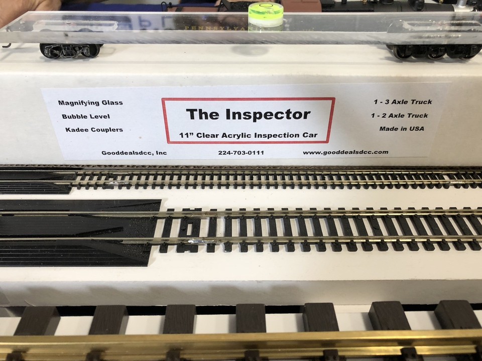 HO test car for checking your track for defects clear plexiglass with ...