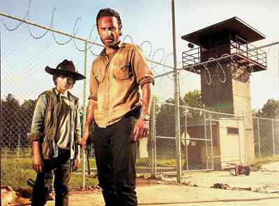Rick & Carl Grimes At Prison The Walking Dead Poster 11.5"x16 ...