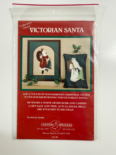 Victorian Santa Quilt Pattern, Country Appliques, Vintage | eBay