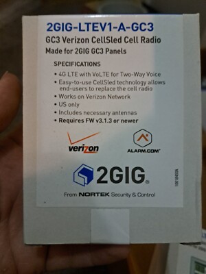 Nortek 2GiG GC3 Alarm Panel Verizon CellSled CELL RADIO 2gig-LTEV1-A ...