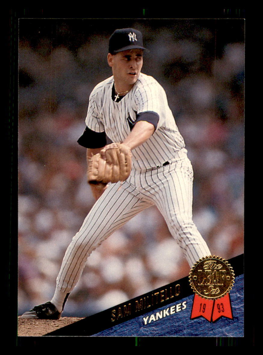 1993 BASEBALL 1993 Leaf Sam Militello New York Yankees #52 1 | eBay