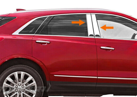 2017-2025 Cadillac XT5 4Pc Chrome Pillar Post Stainless Steel Trim Door ...
