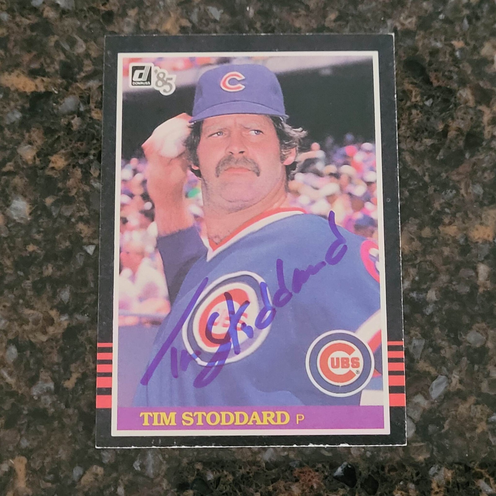 Tim Stoddard IP Auto Autographed Baseball Card (Chicago Cubs) 1985 ...