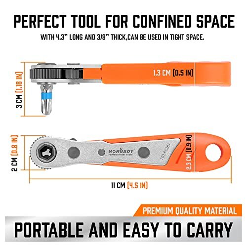 23piece 1/4 Mini Ratchet Offset Screwdriver Bit Set S2 Steel Right ...