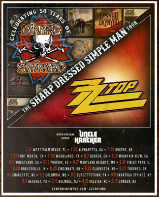 LYNYRD SKYNYRD | ZZ TOP Sharp Dressed Simple Man Tour 2023 Ltd Ed RARE ...