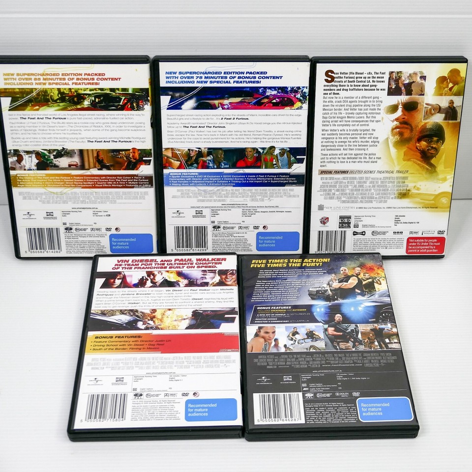 The Vroom Vroom Movie DVD Bundle (Region 4 DVD) ACTION Vin Diesel, Paul ...