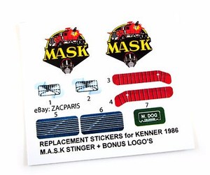 Stickers for KENNER M.A.S.K STINGER Personalized + BONUS | eBay