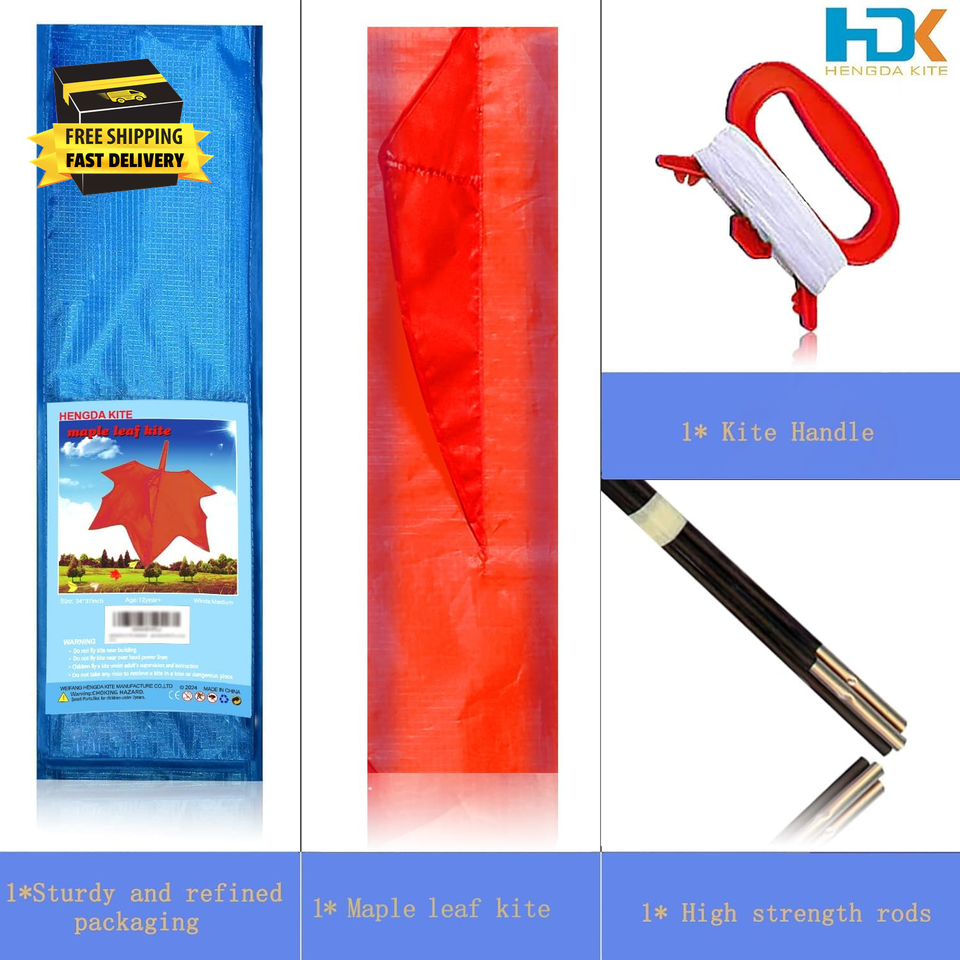Maple Leaf Kite,For Kids and Adults,Easy to Fly,Excellent Fabric and ...